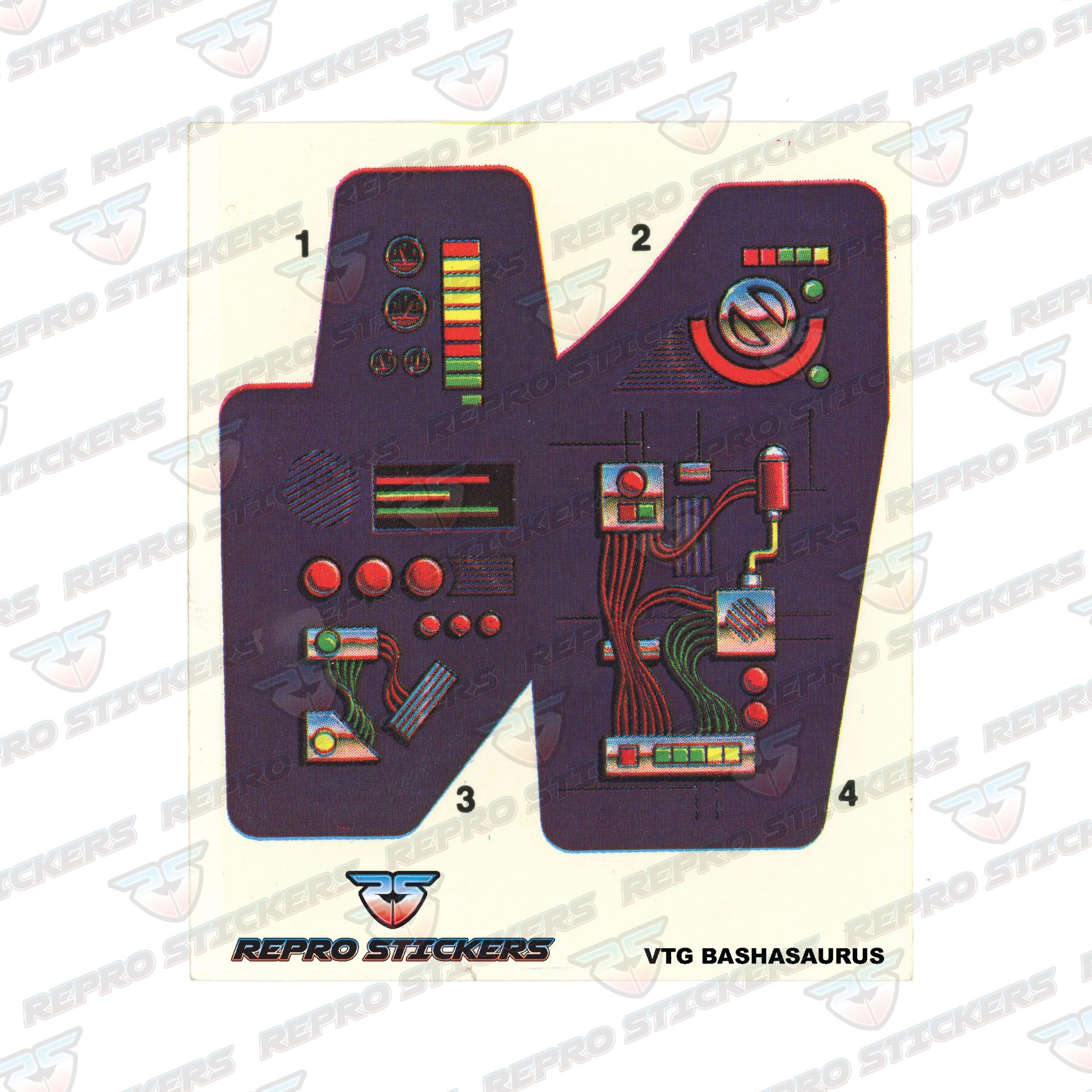 Vintage Bashasaurus Restoration Set – Reprostickers